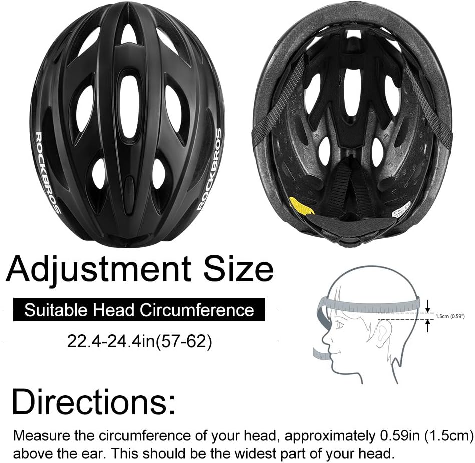 ROCKBROS Lightweight Cycling Helmet with Removable Goggles Sun Visor ...
