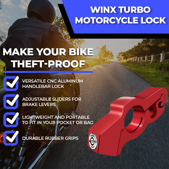 Winx Turbo Motorcycle Lock - Best Motorcycle Handlebar Lock | Winx ...