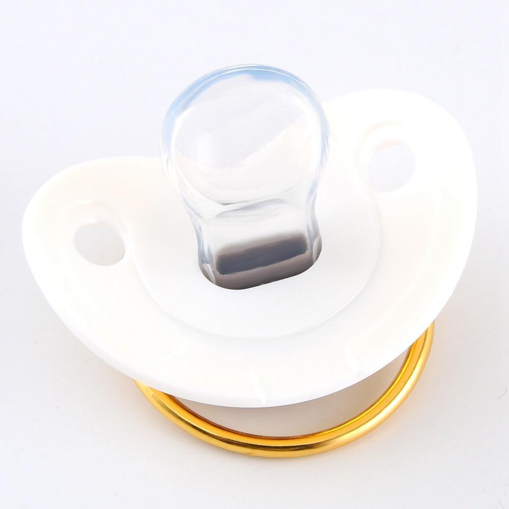 Modern Luxury Diamond Transparent Baby Pacifier Luxury Initials Letter ...