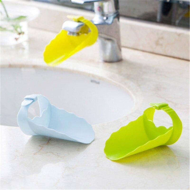 Silicone Baby Bath Toys Kids Faucet Extender children Hand Washing ext ...