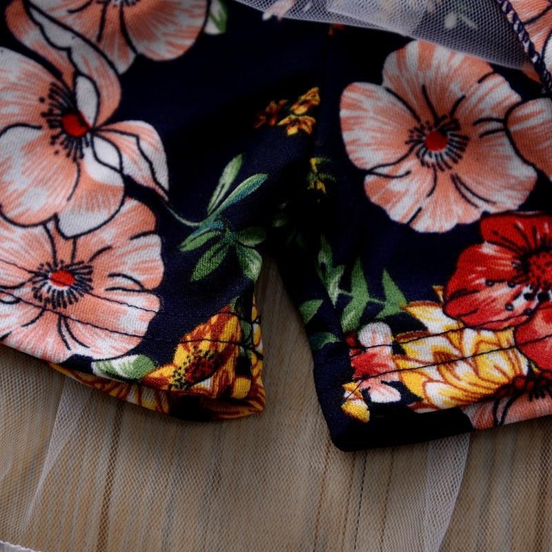 Modern colorful Floral Design Girl Princess Strapless Girls Dresses Su ...