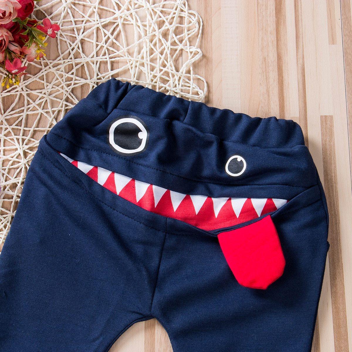 Modern Casual Toddler Boys and Girls Cute Big Mouth Trousers pants Clo ...