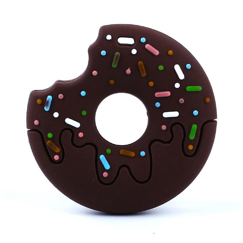 Gingerbread Man Raccoon Donut Silicone Teether Latex Free Teething Toy ...