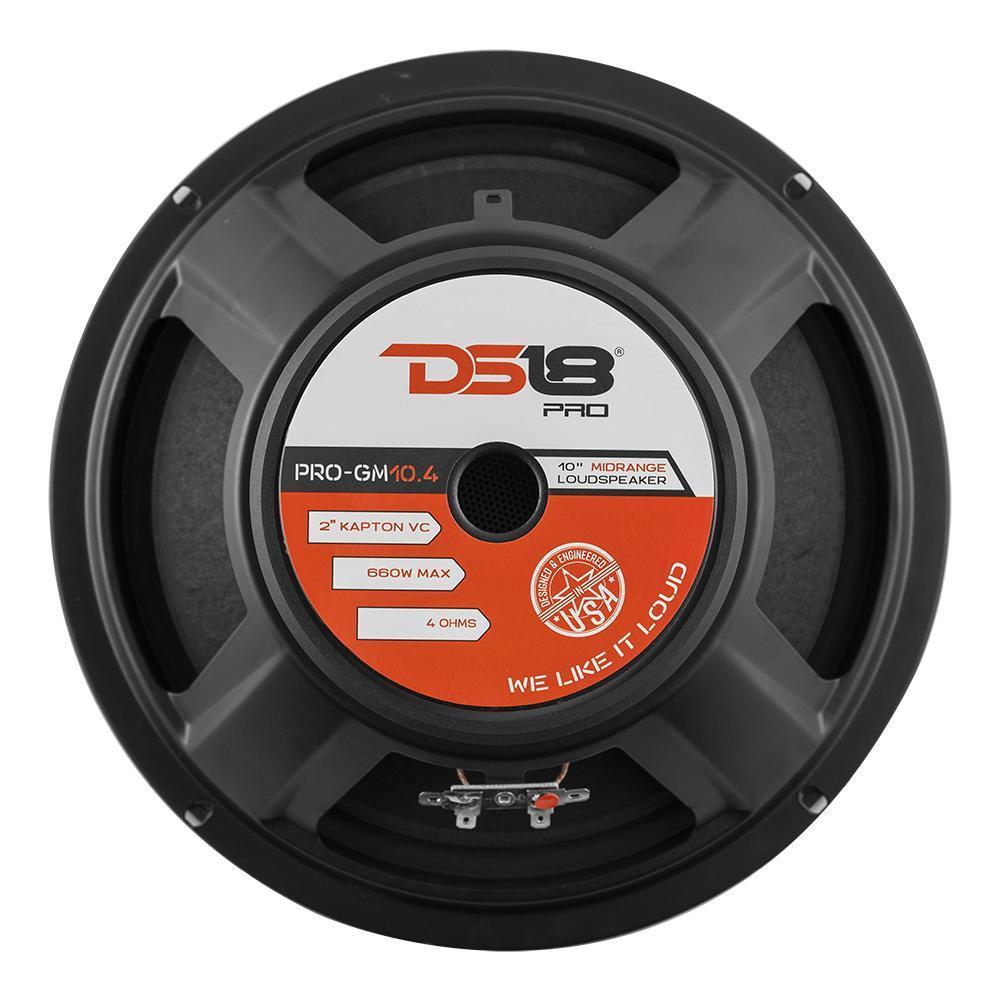 DS18 PRO-GM10.4 10" Mid-Range Loudspeaker 660 Watts 4-Ohm – winxwheels