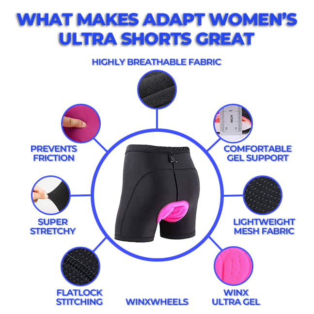 Women's Gel Padded Motorcycle Shorts - Winx Wheels – winxwheels