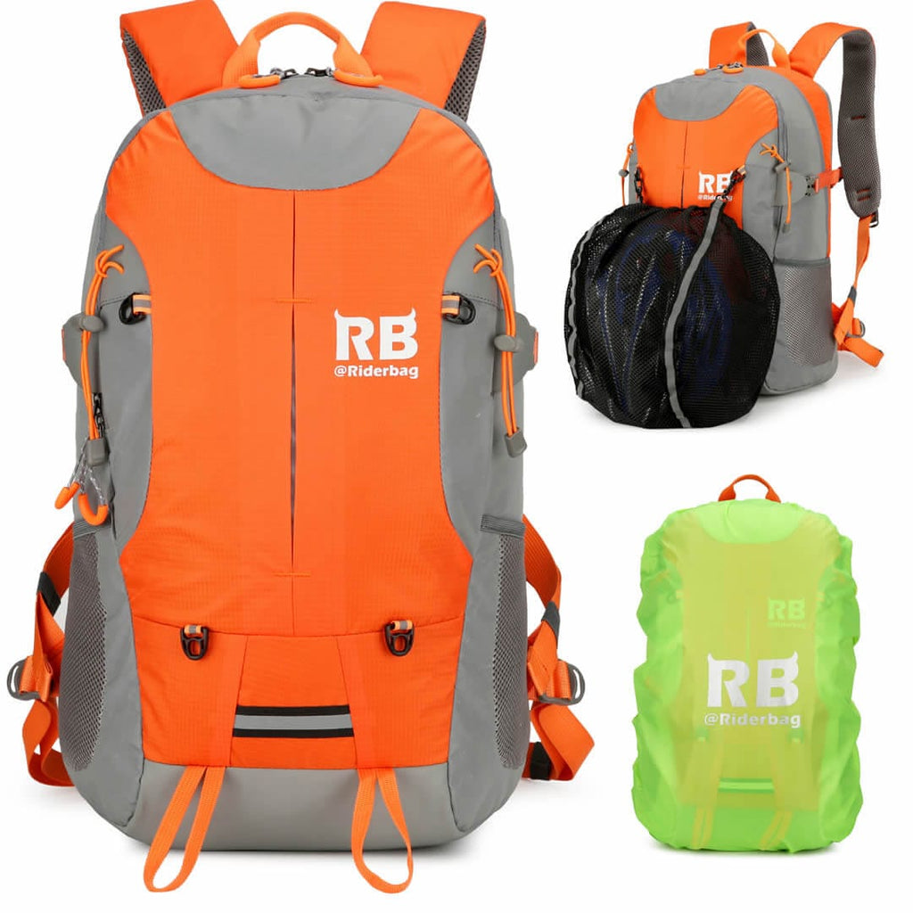 High Visibility Orange Reflective Commuter Bike Backpack |Riderbag Ref ...