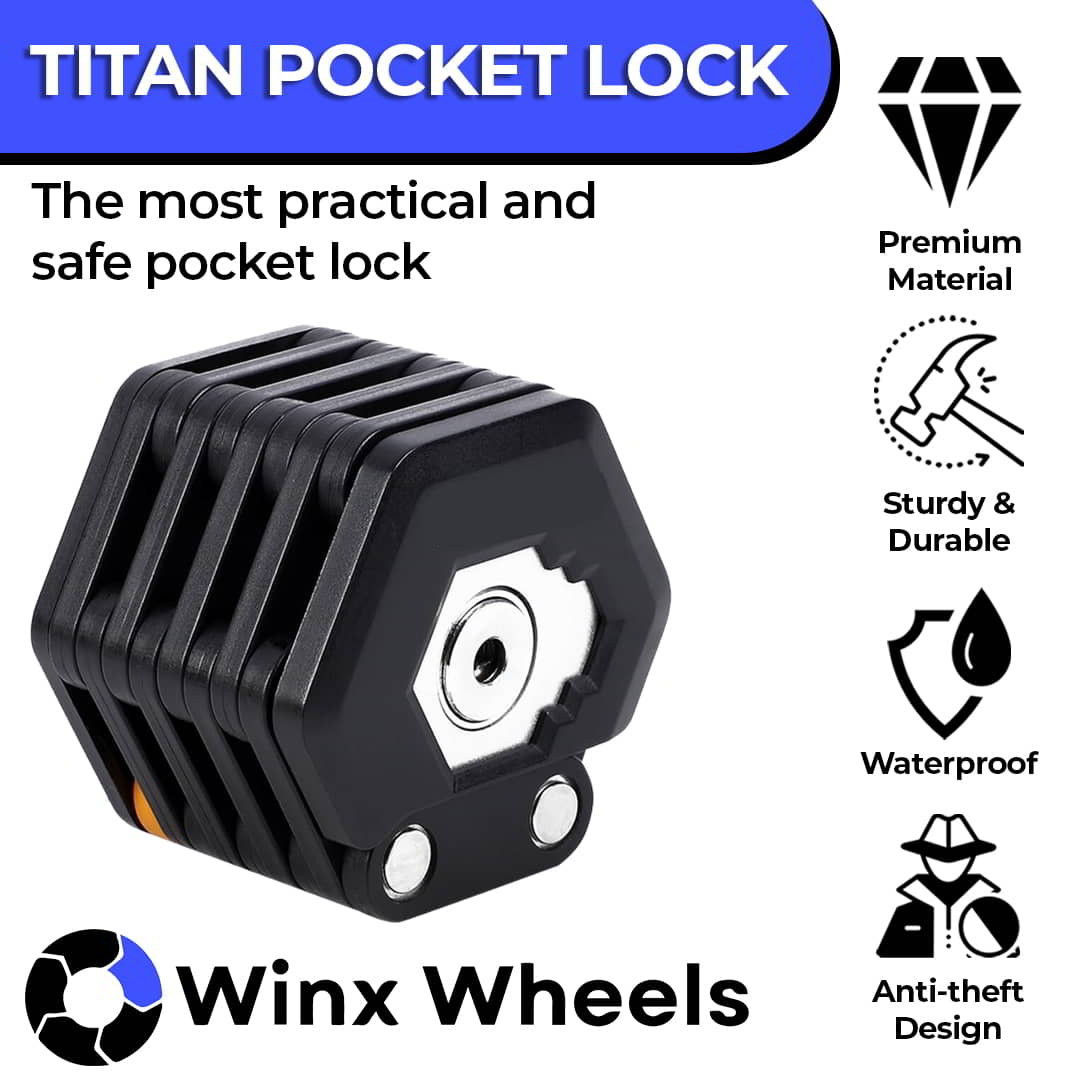 Lightweight Bicycle Security Chain Lock - TITAN Pocket Lock – winxwheels