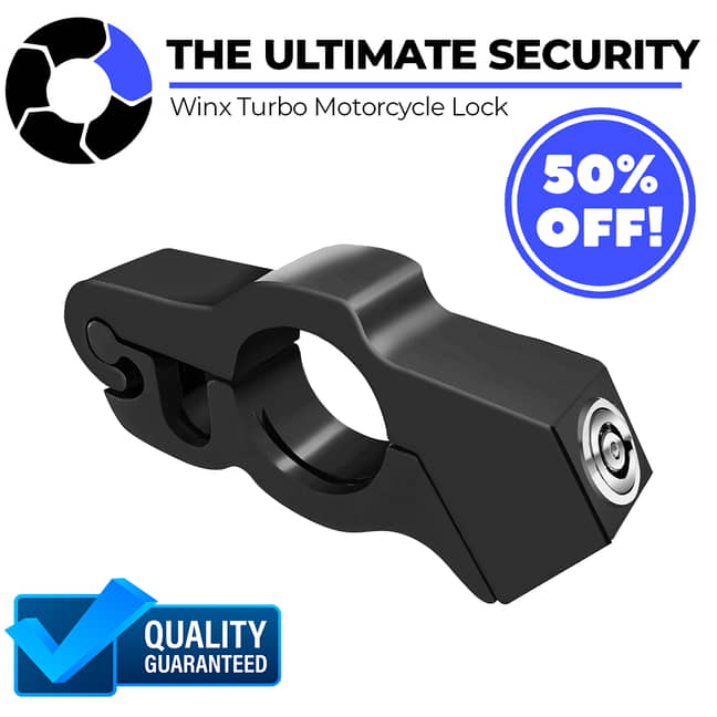 Winx Turbo Motorcycle Lock - Best Motorcycle Handlebar Lock | Winx ...