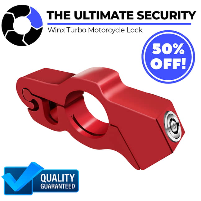 Winx Turbo Motorcycle Lock - Best Motorcycle Handlebar Lock | Winx ...